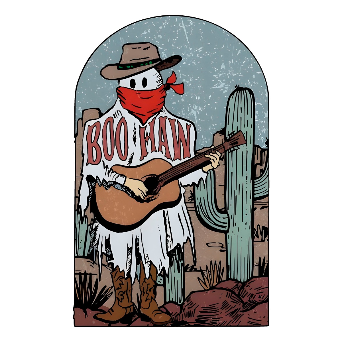 Retro Boo Haw Western Cowboy PNG | Inspire Uplift