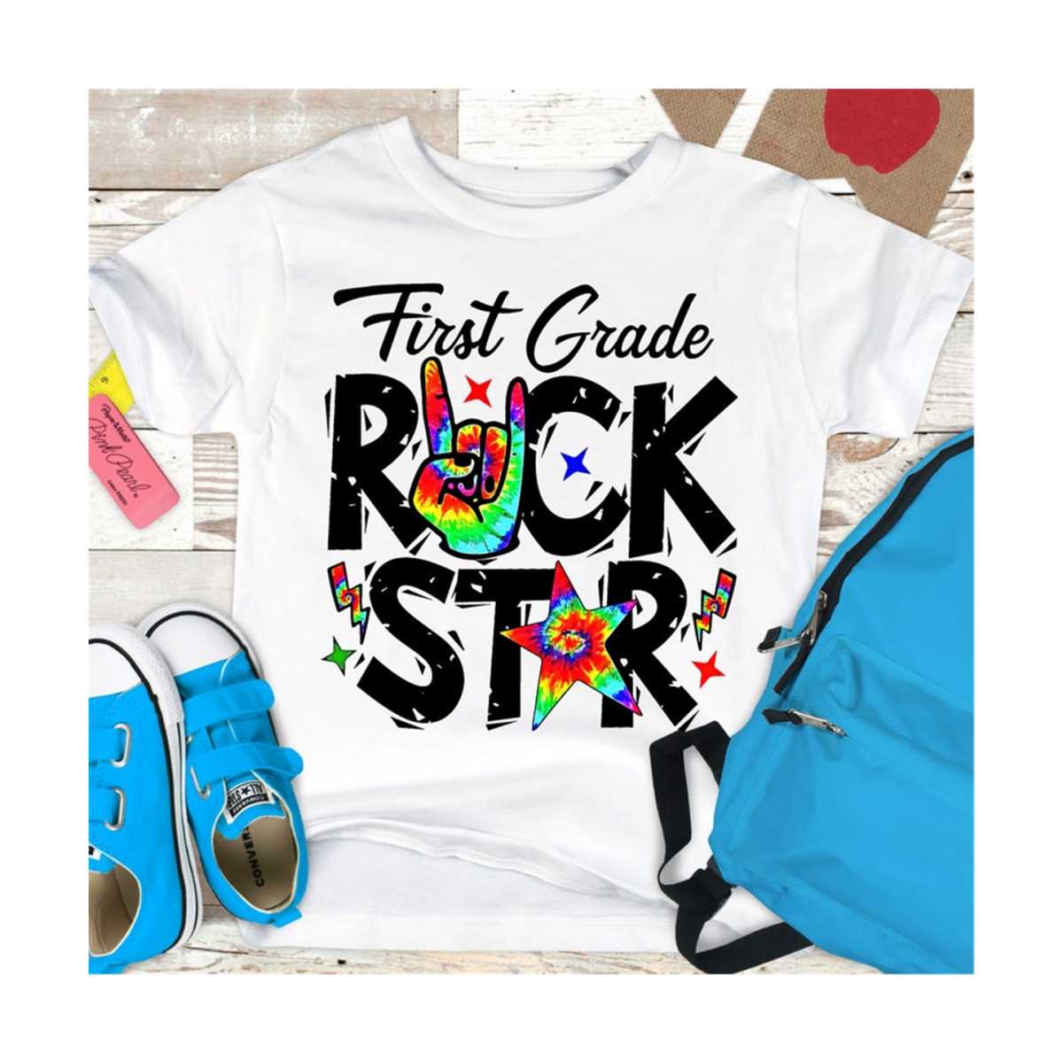 First Grade Rock Star PNG file for sublimation printing DTG - Inspire ...