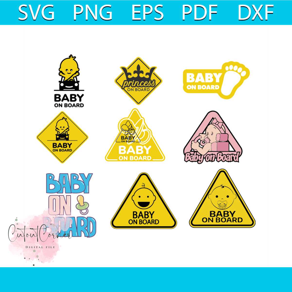 Baby On Board Sign Child Boy svg, Family Svg, Baby On Board | Inspire ...