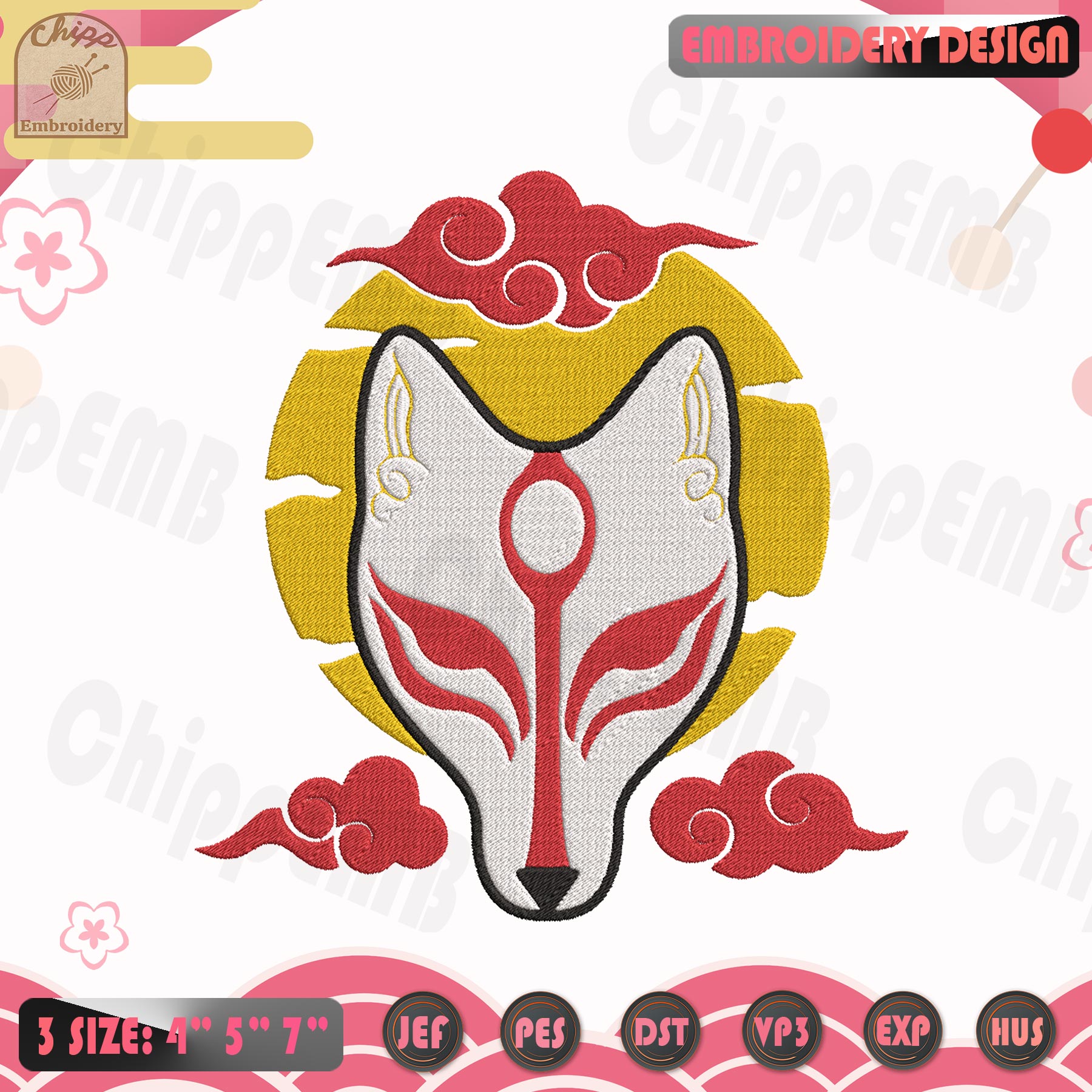 Demon Slayer Embroidery Design, Anime Embroidery File, Machi | Inspire ...