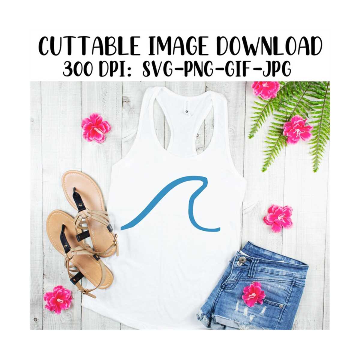 Simple Ocean Wave - Cricut - Silhouette - Cameo - Cut Files | Inspire ...