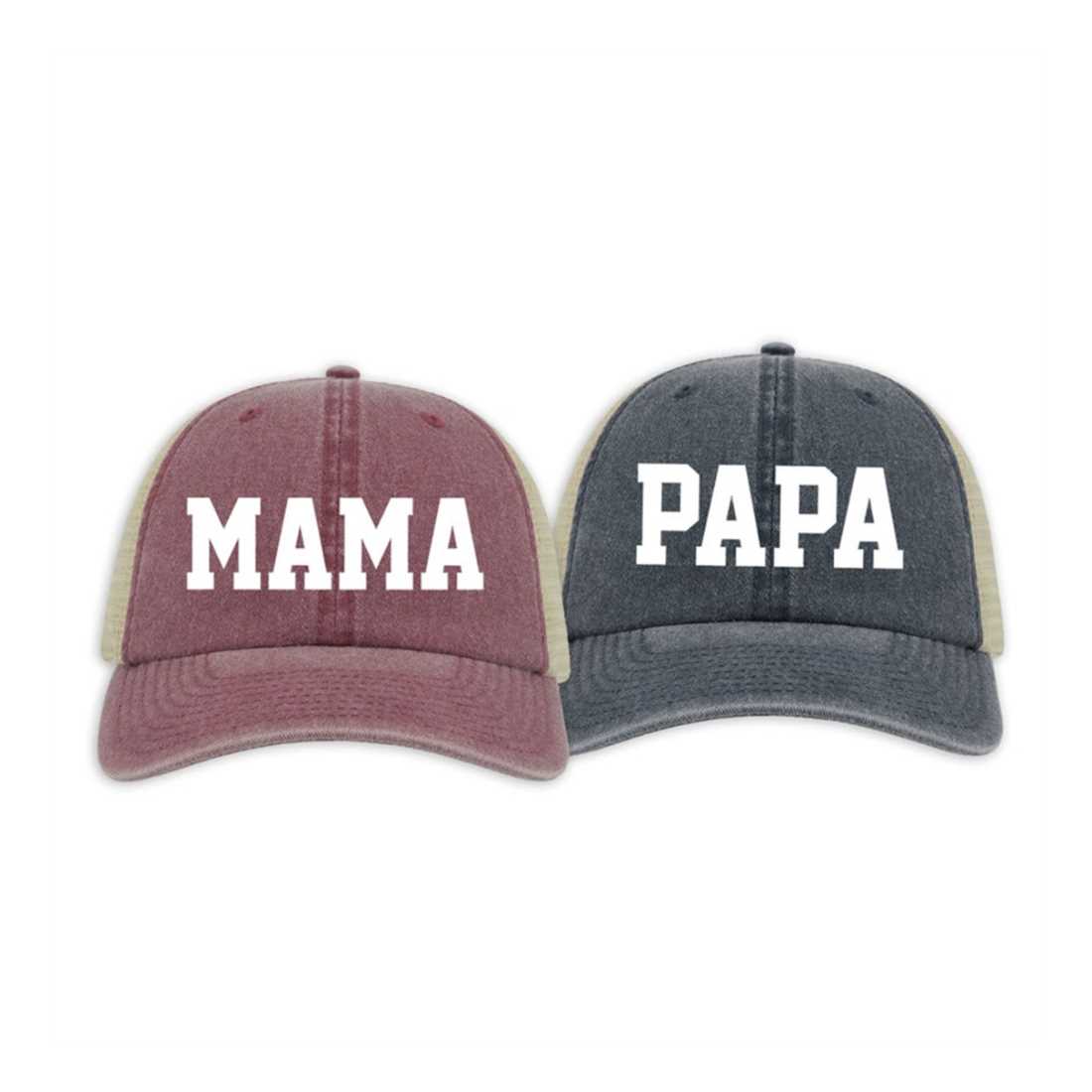 Mama and Papa Hats, Pregnancy Announcement Hat, Gender Revea | Inspire ...