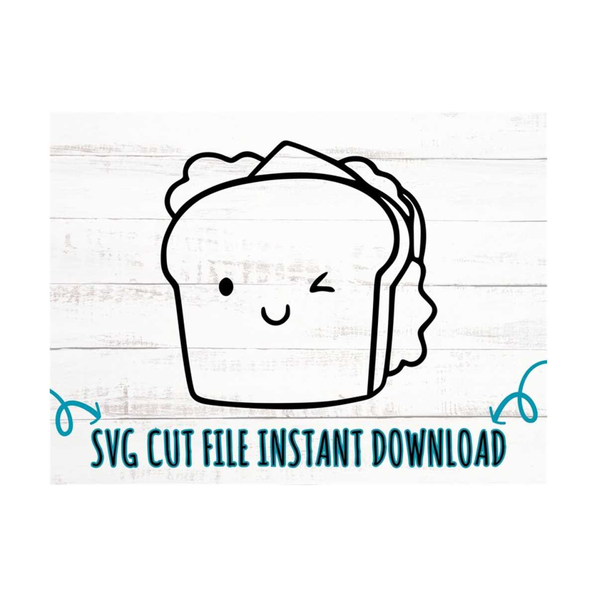 Cute Kawaii Sandwich - Cute Food SVG Kawaii Food Cricut Cutt | Inspire ...