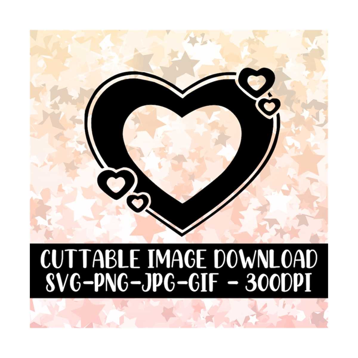 Super Cute Heart Frame Cricut Silhouette Cameo Cut Inspire Uplift