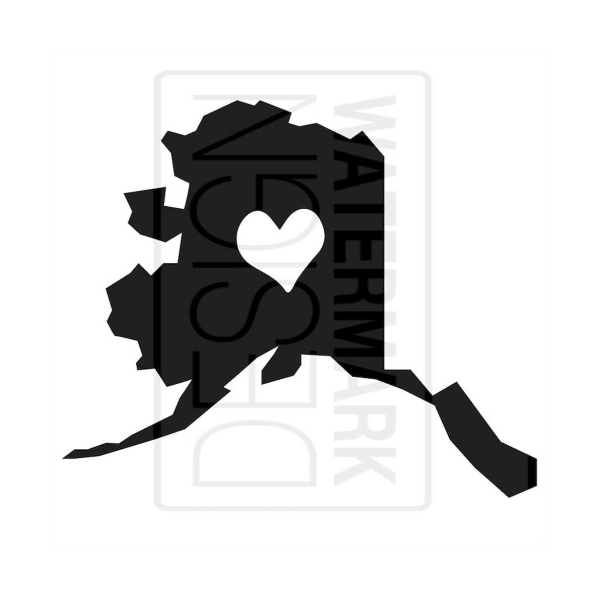 Alaska Heart Cut File - Home Sweet Home Alaska - Cricut - Si | Inspire ...