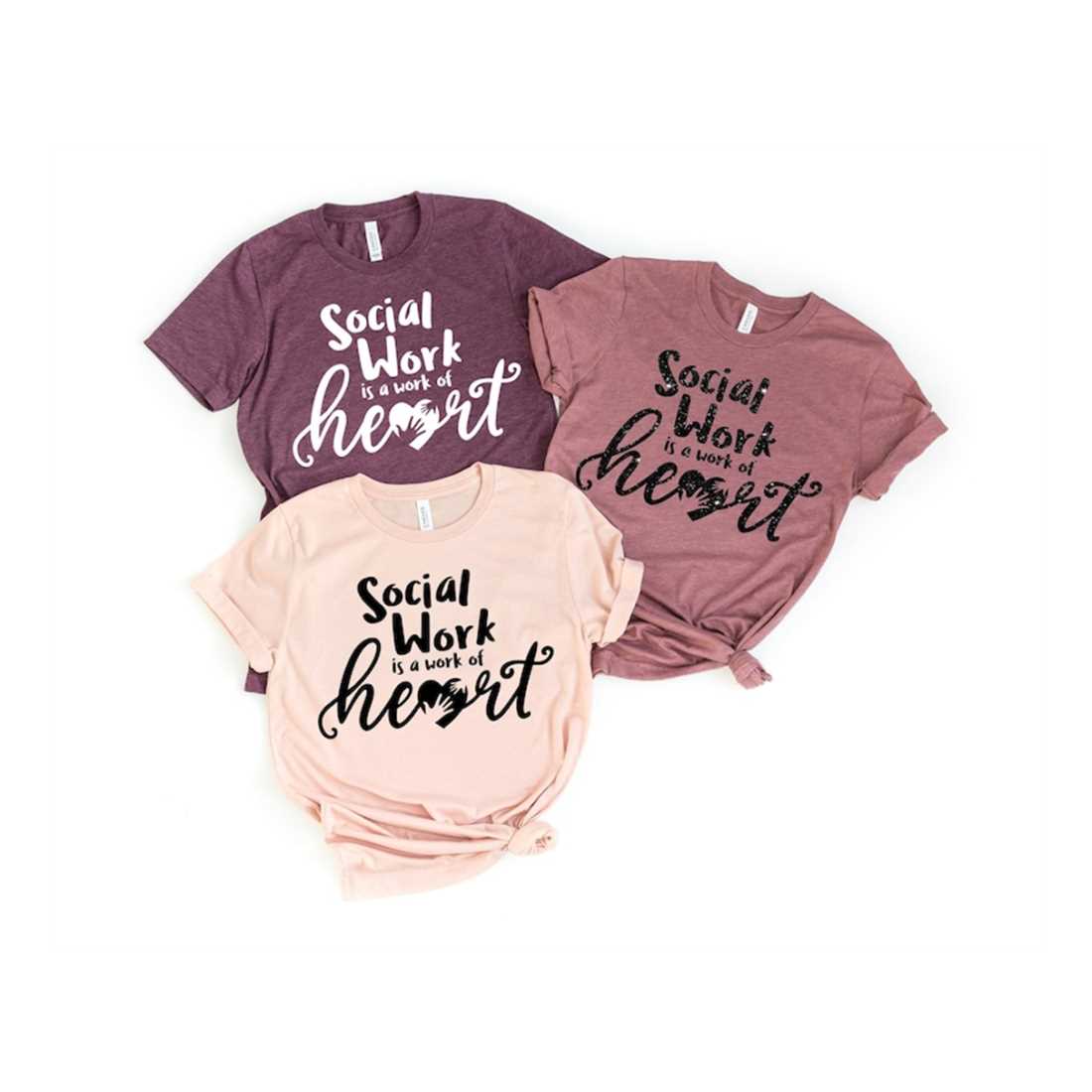 Social Work is a Work of Heart Shirt, Social Worker Gift, LS | Inspire ...