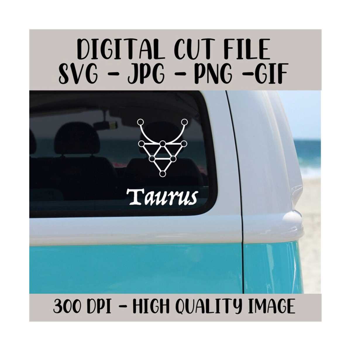 Taurus Zodiac Star Chart Sign - Cricut - Silhouette - Vector | Inspire ...
