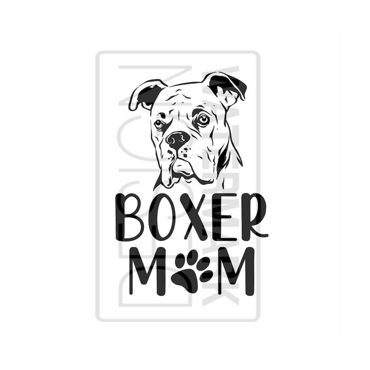 Boxer Dog Mom - Cricut - Silhouette - svg Vector Image - Cut | Inspire ...