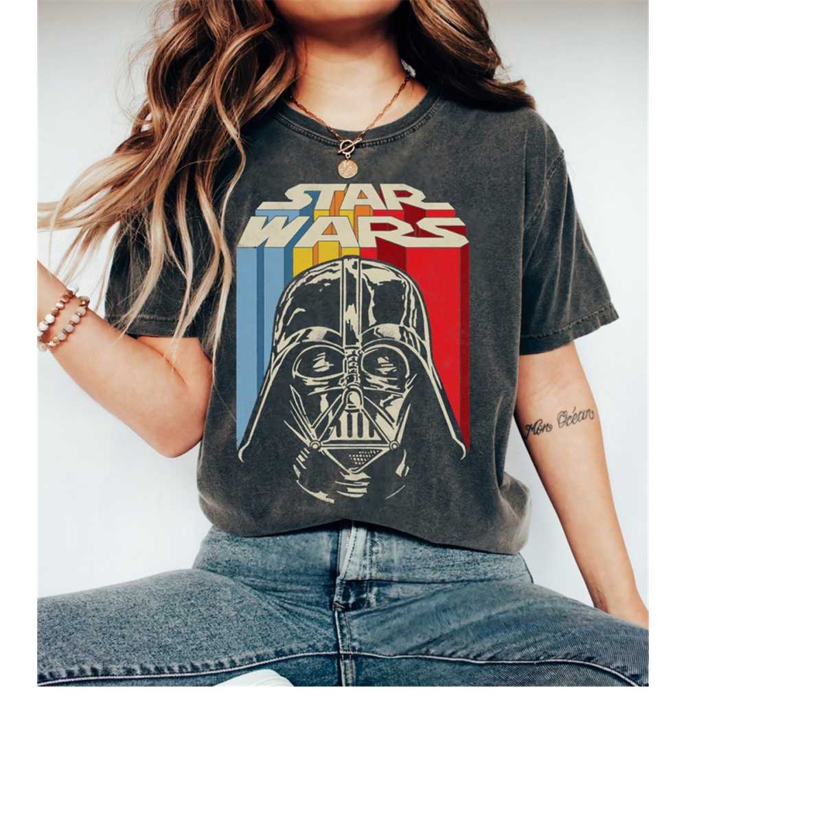 Star Wars Vintage Darth Vader T-Shirt, Darth Vader Portrait, | Inspire ...