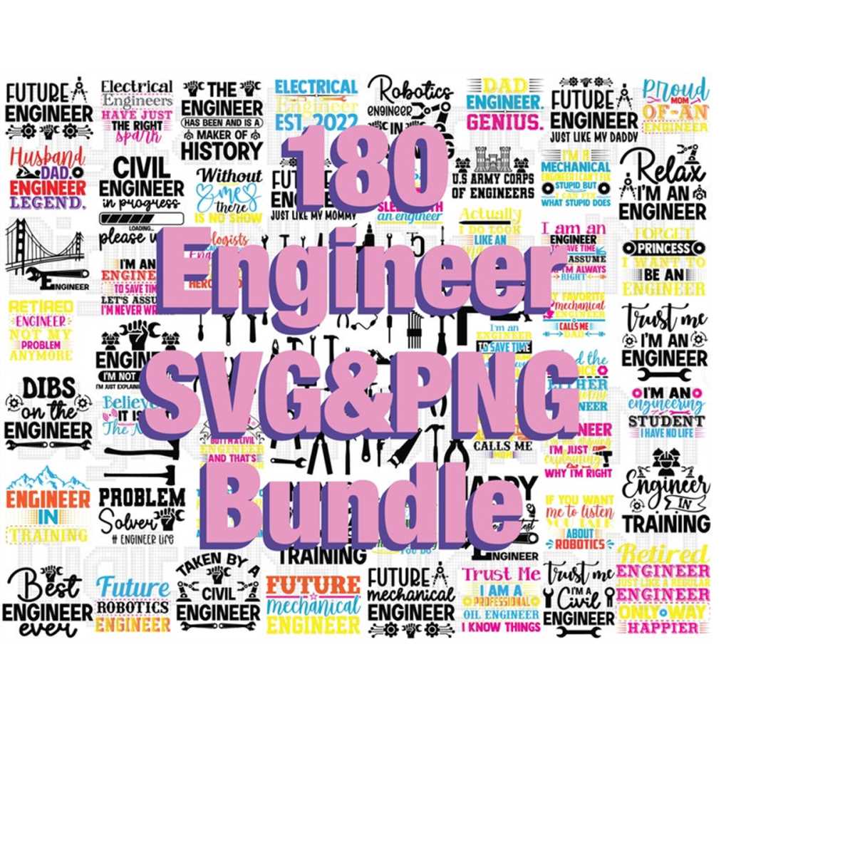 180 Engineer SVG PNG Mega Bundle, Engineer SVG, Tools svg, E | Inspire ...