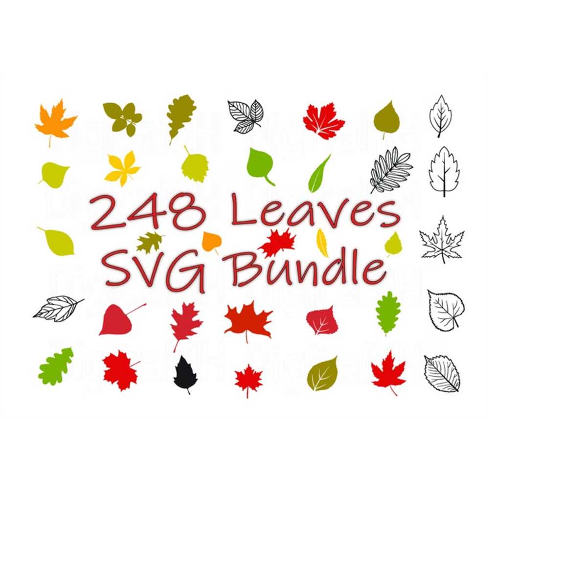 248 LEAVES SVG Bundle, Botanical svg, Autumn Leaves svg, Han | Inspire ...