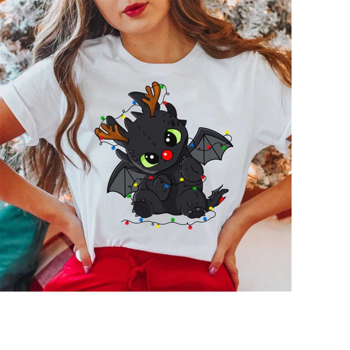 Disney Toothless Christmas Lights T-Shirt, Cute Toothless Ch | Inspire ...