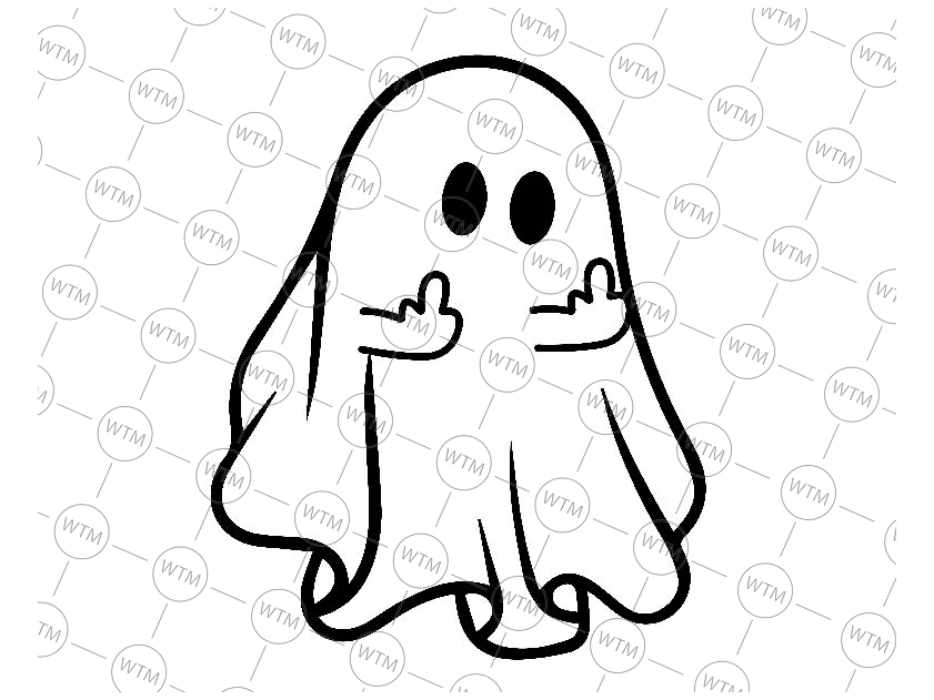 Ghost Middle Finger Svg, Halloween Ghost Spooky Season Svg, - Inspire ...