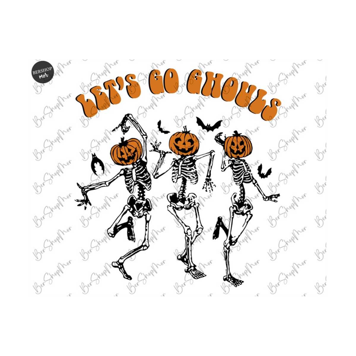 Let's Go Ghouls Png, Skeleton Halloween PNG, Dancing Skeleto - Inspire ...