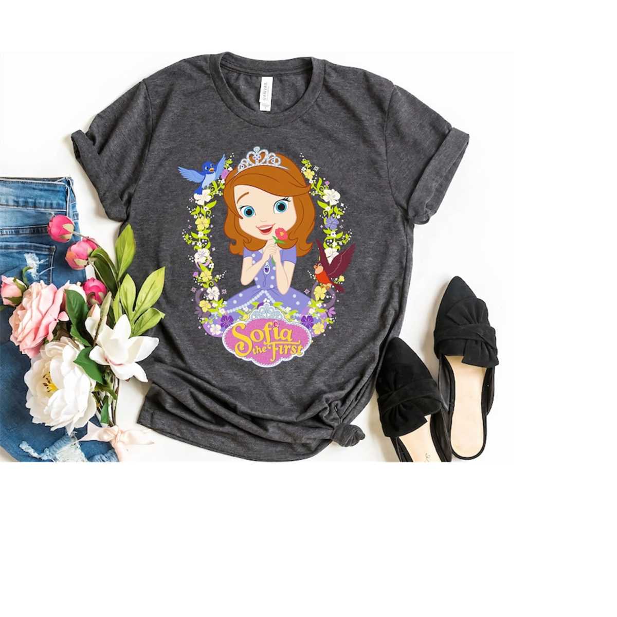 Disney Sofia the First Sofia Flower Border T-Shirt, Magic Ki | Inspire ...