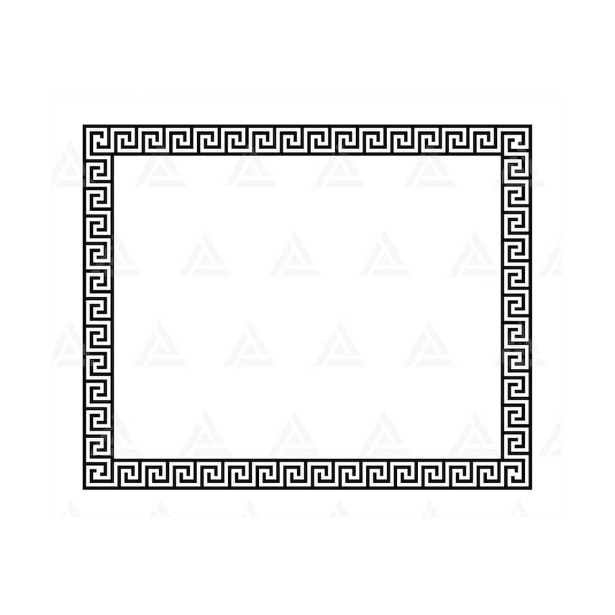 Rectangle Greek Key Frame Svg, Greek Wave Monogram, Seamless | Inspire ...