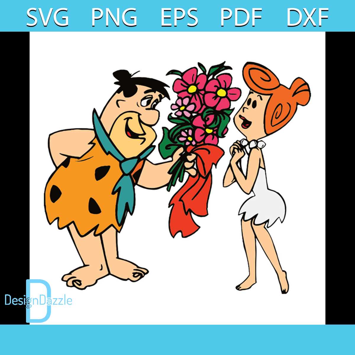 Fred e Wilma Flintstones svg, Cartoon Svg, Flowers Svg, Anni | Inspire ...