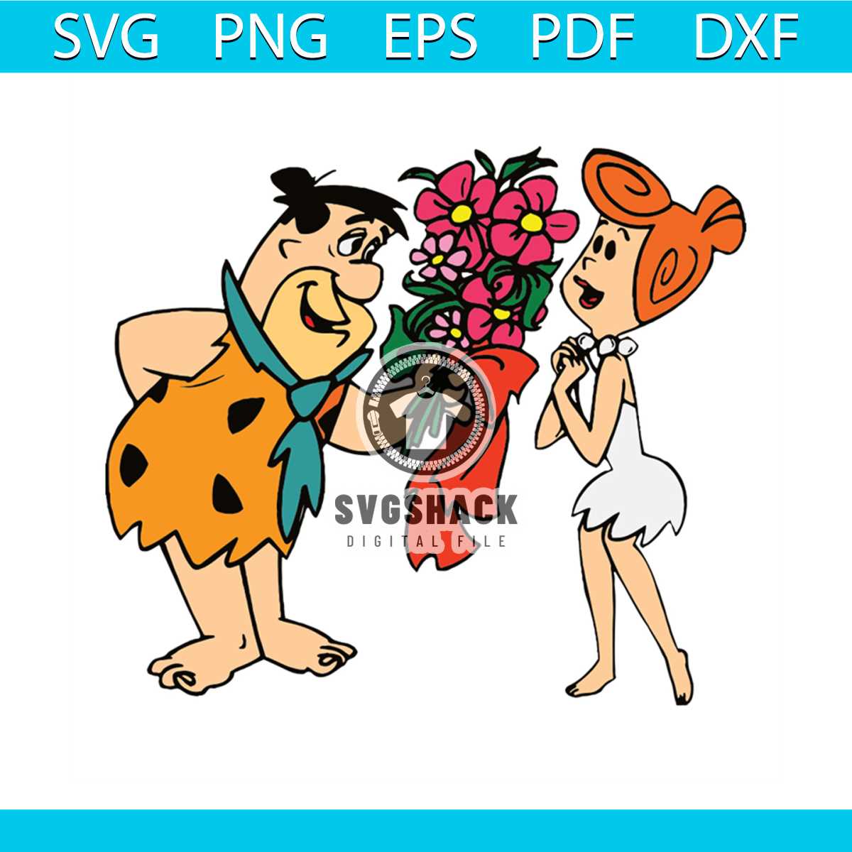 Fred e Wilma Flintstones svg, Cartoon Svg, Flowers Svg, Anni | Inspire ...