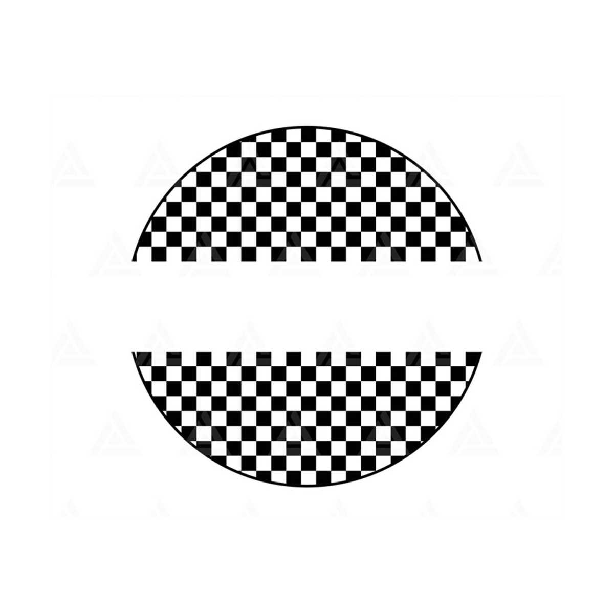 Checkered Circle Monogram Svg, Checkered Pattern Svg, Outlin | Inspire ...
