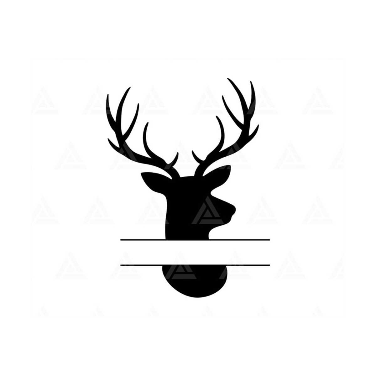 Deer Split Monogram Svg, Reindeer Name Frame Svg, Christmas - Inspire Uplift