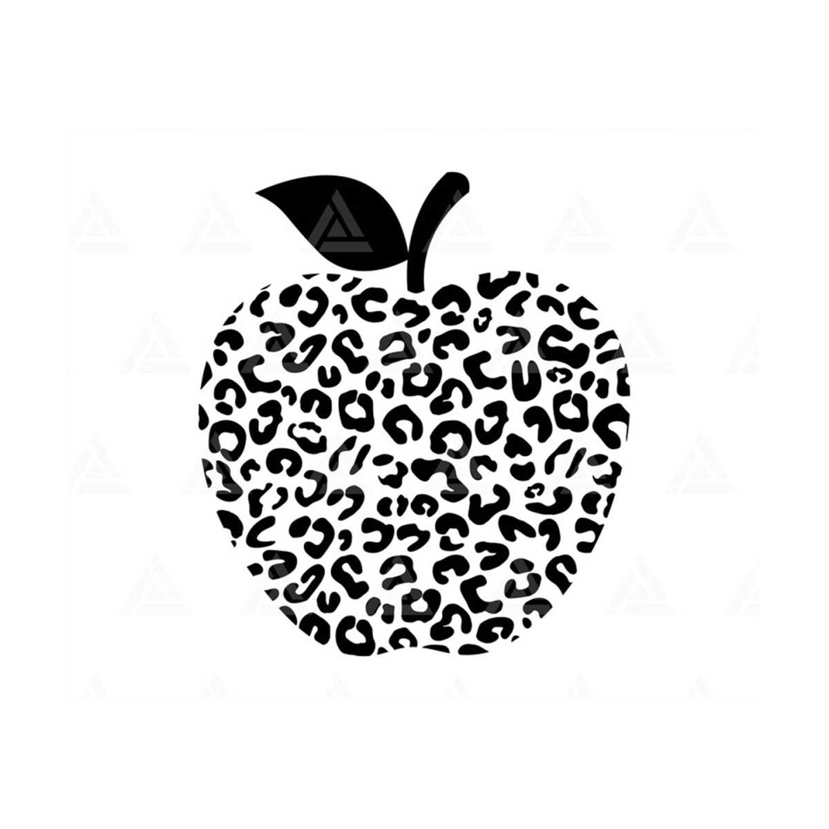 Leopard Apple Svg, Teacher Svg, Back to School Svg, Cheetah | Inspire ...