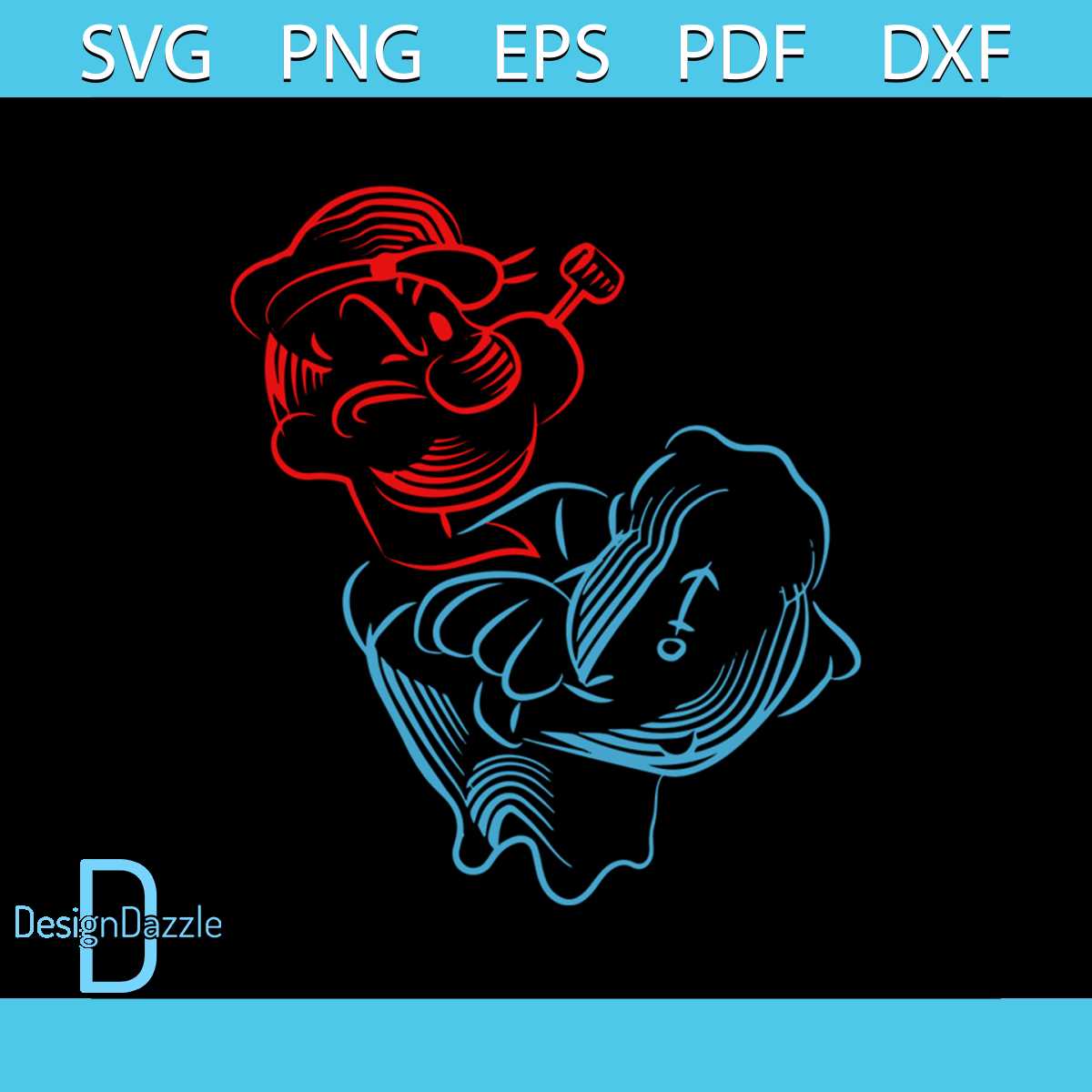 Popeye outline svg, Cartoon Svg, Popeye Svg, Colorful Popeye | Inspire ...