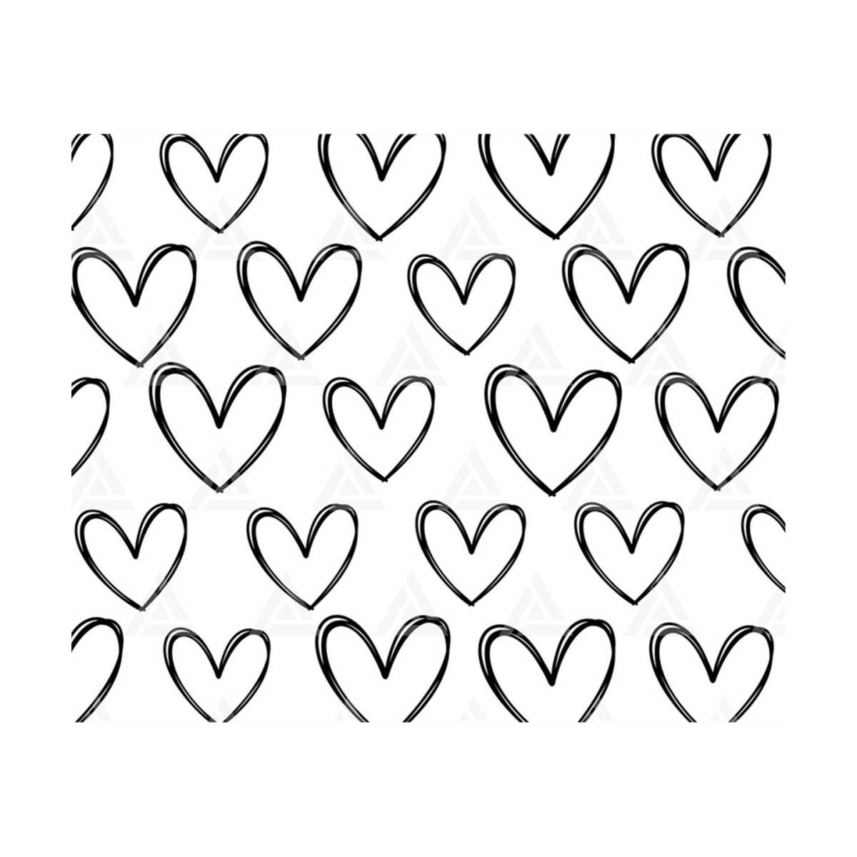 Hand Drawn Heart Pattern Svg, Sketch Heart Pattern Svg, Dood | Inspire ...