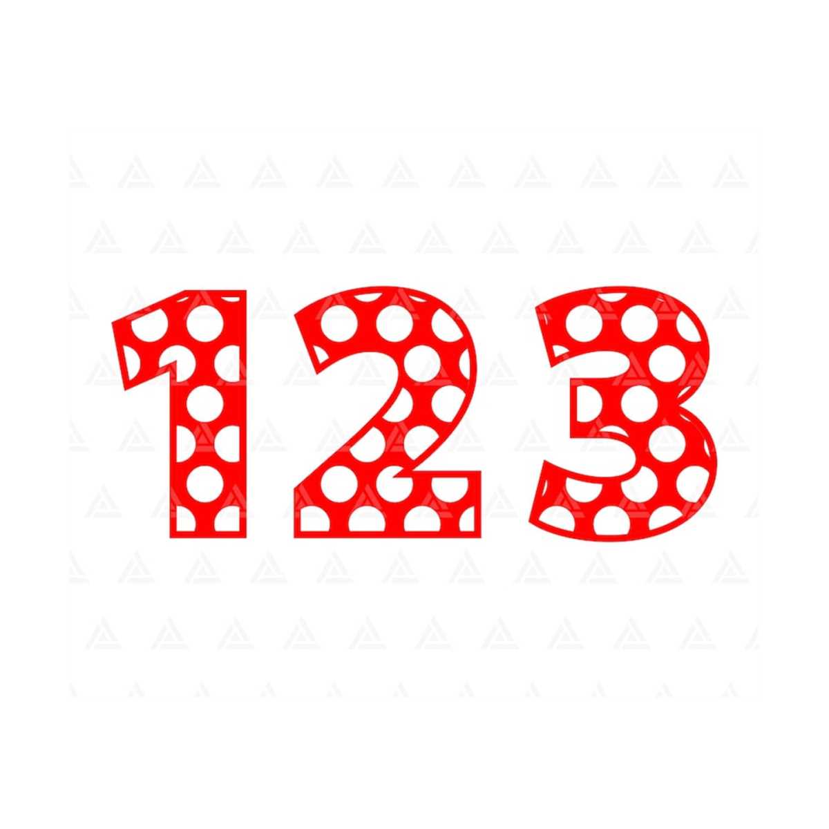 Red Polka Dot Numbers Svg, Kids Polka Dot Font, Polka Birthd | Inspire ...