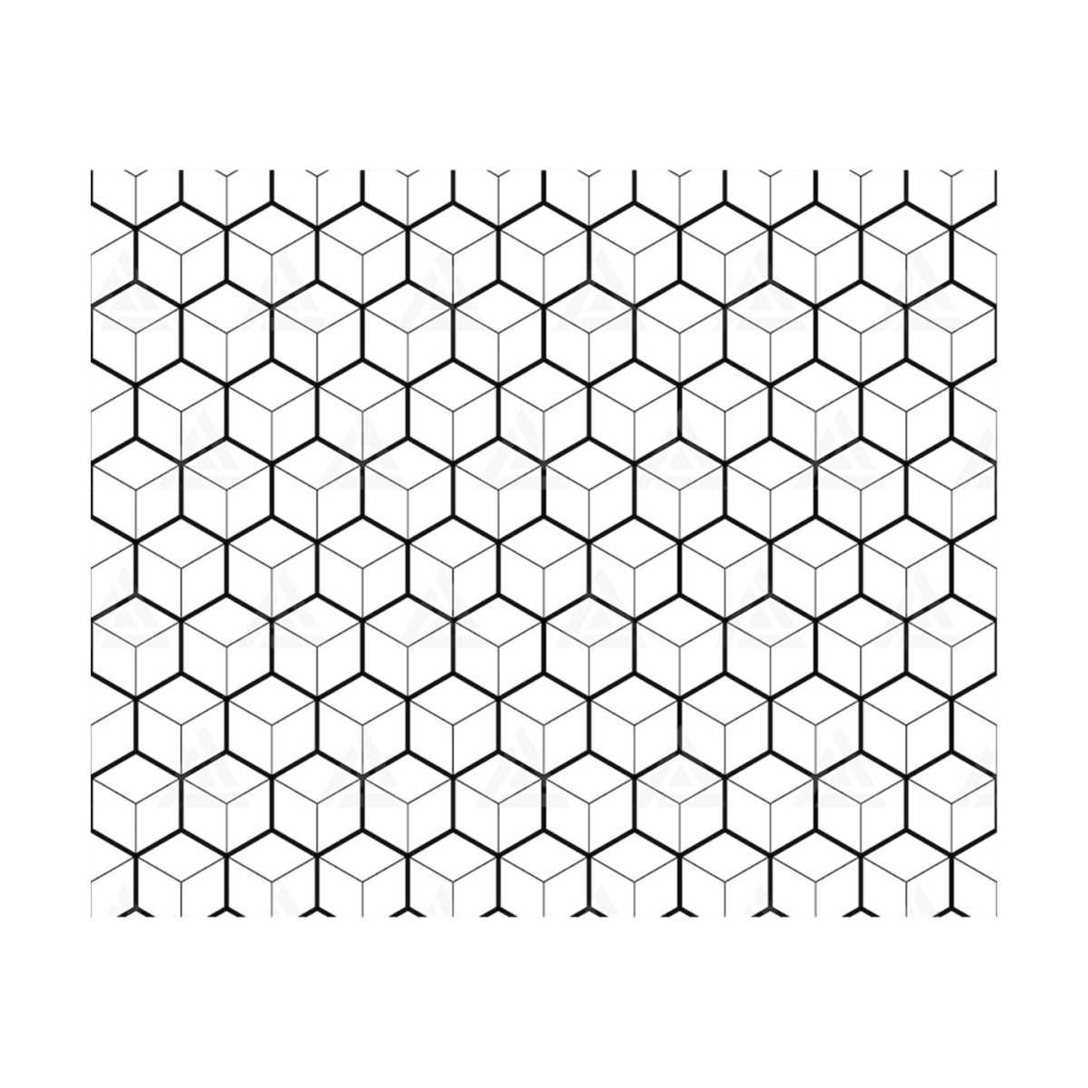 Hexagonal Cube Pattern Svg Seamless Block Pattern Geometri Inspire