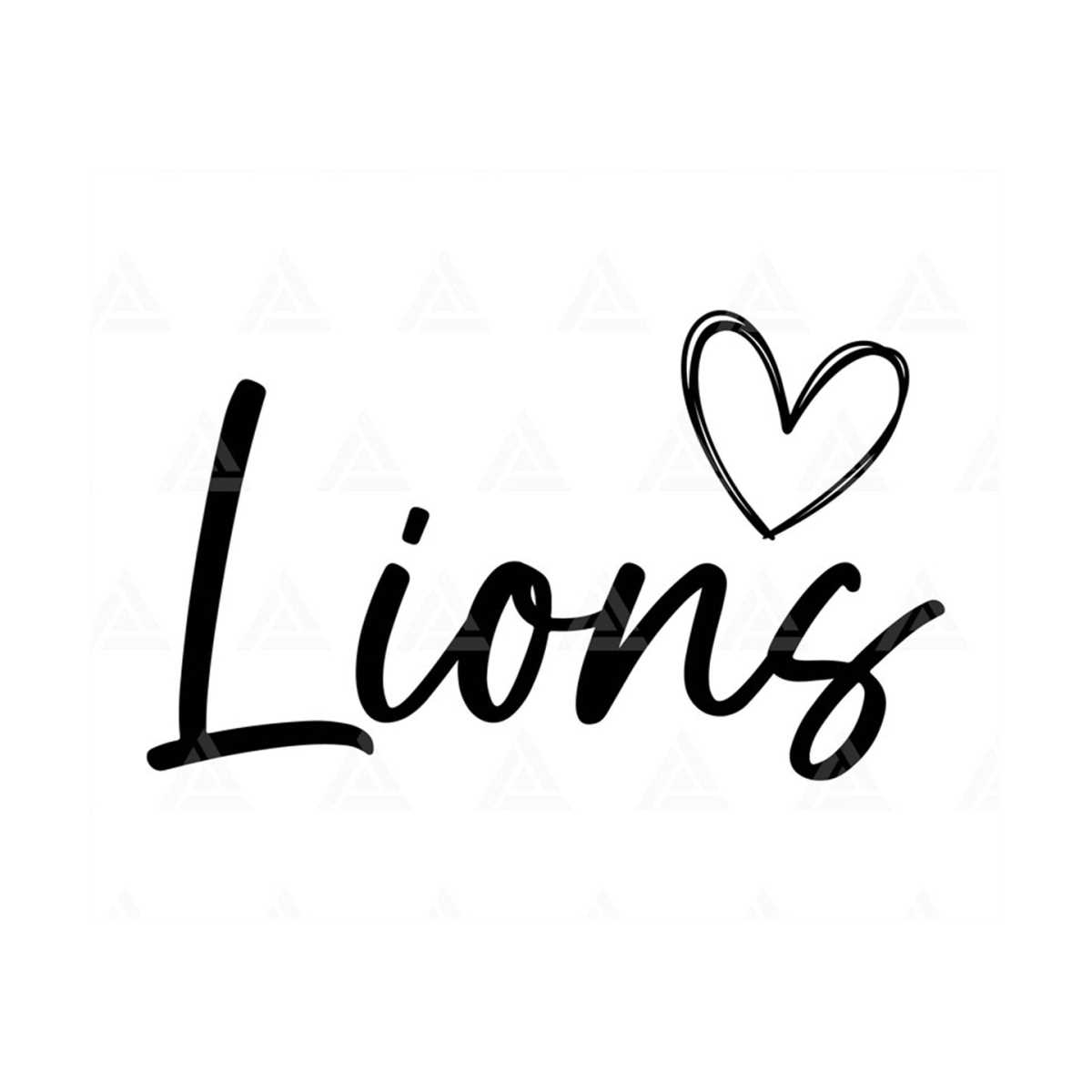 Lions Script Heart Svg, Lions School Spirit, Lions Mascot, L | Inspire ...