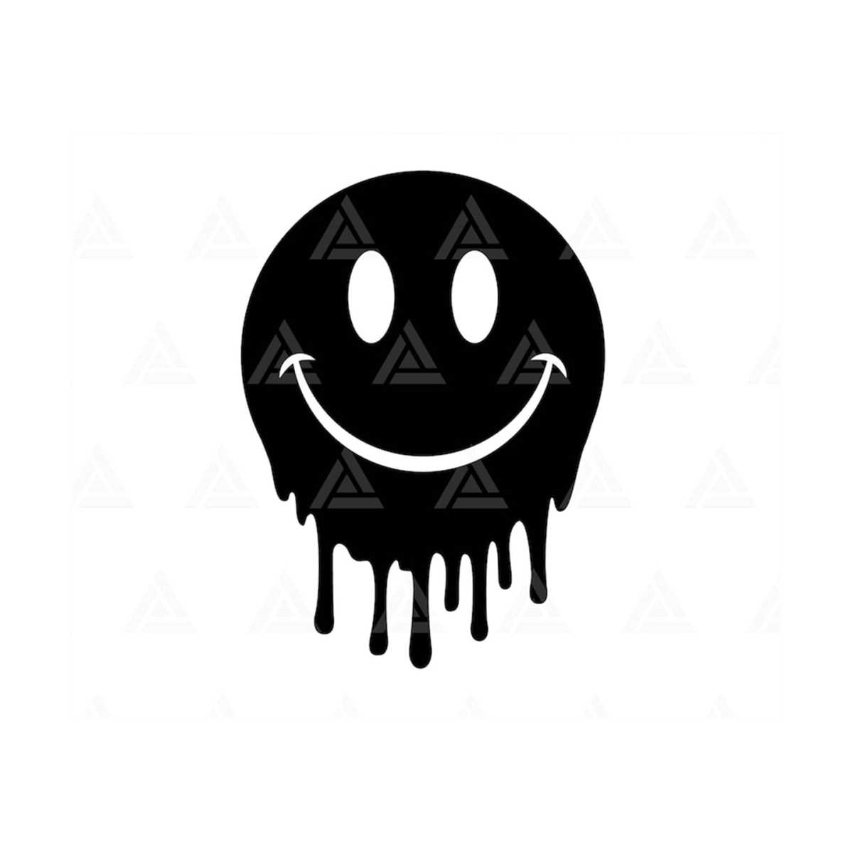 Melted Happy Face Svg, Dripping Happy Face, Retro Melting Ha | Inspire ...