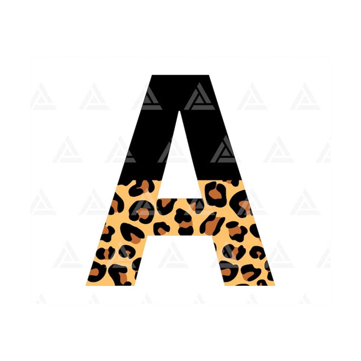 Leopard A Letter Svg, Cheetah A Letter Svg, A Letter Monogra - Inspire ...
