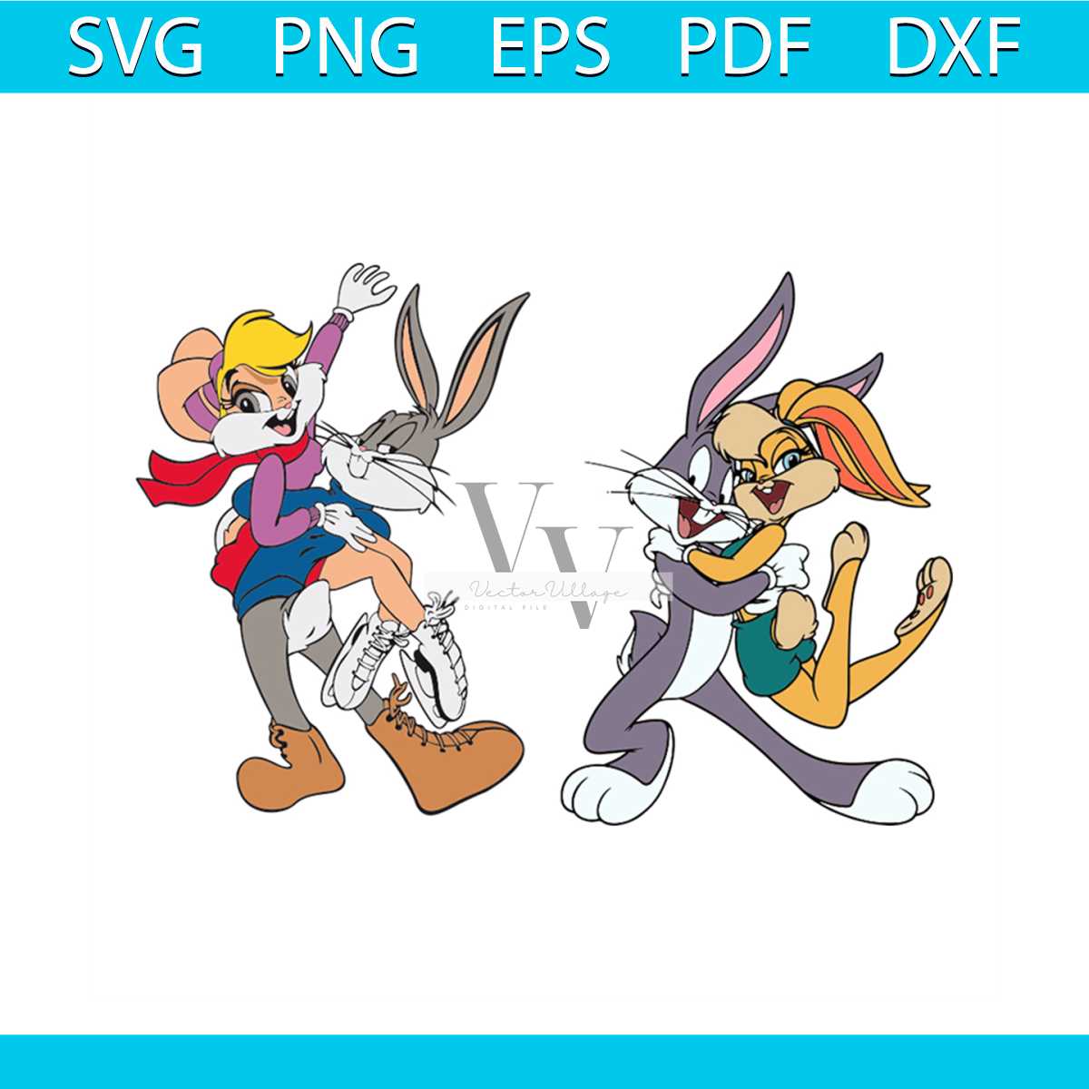 Bugs bunny and lola bunny svg, Cartoon Svg, Bundle Svg, Bunn | Inspire ...
