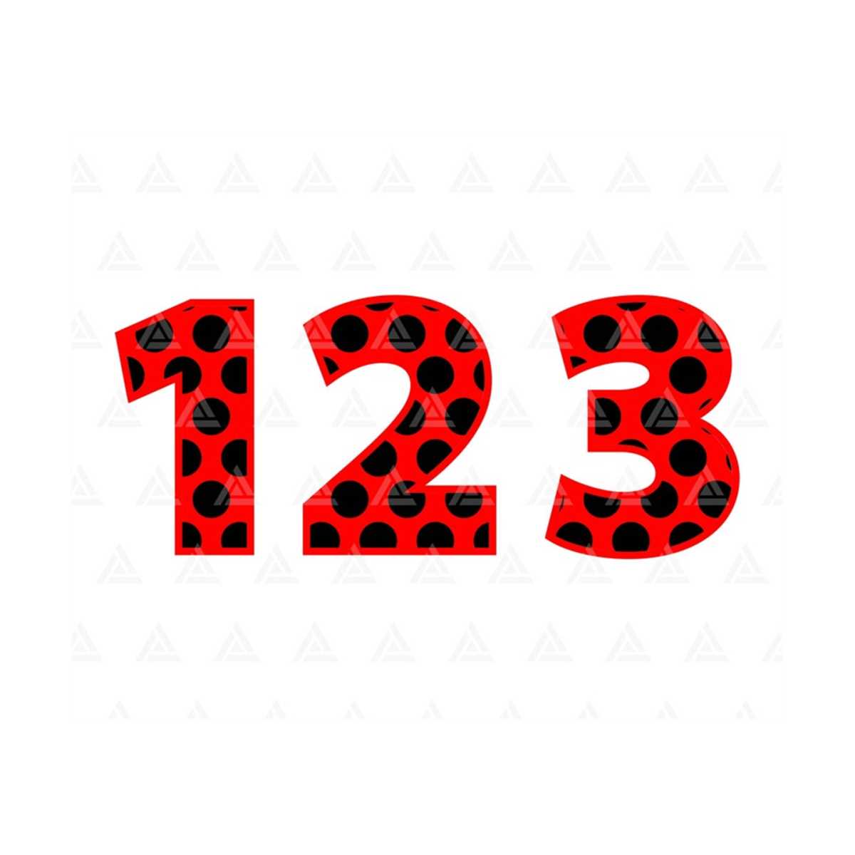 Ladybug Numbers Svg, Ladybug Font Svg, Polka Polka Dot Numbe | Inspire ...