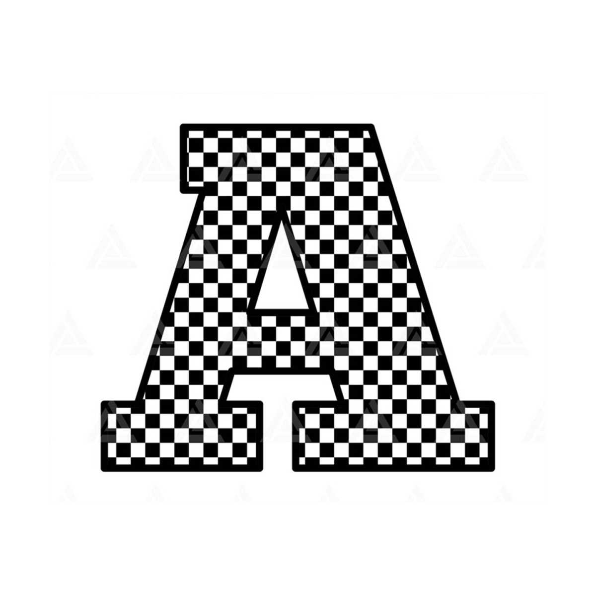 Checkered Letter A Svg, Checkered Alphabet Svg, Checkerboard | Inspire ...