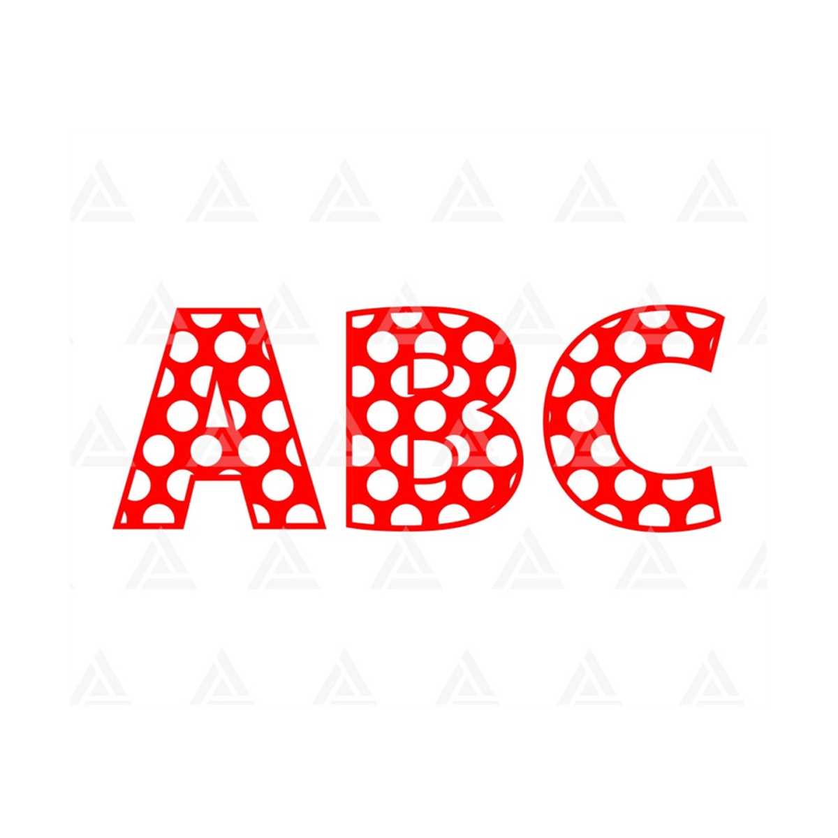 Red Polka Dot Alphabet Svg, Polka Dot Uppercase Letters, Pol - Inspire ...