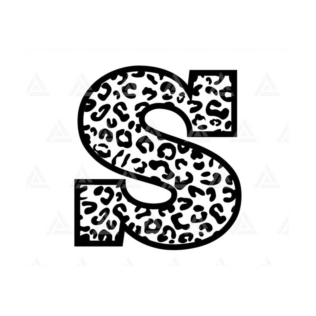 Leopard S Letter Monogram Svg, Cheetah S Letter Svg, Leopard | Inspire ...