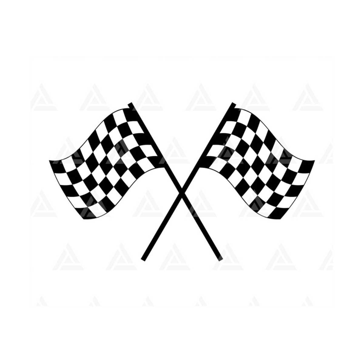 Checkered Racing Flag Svg, Crossed Race Flags Svg, Race Fini - Inspire ...