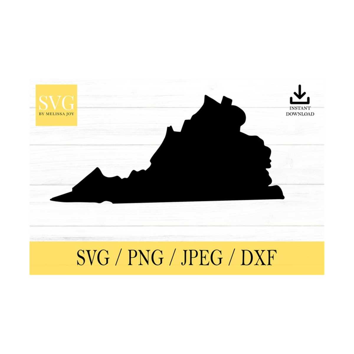Virginia SVG, State svg, United States, Shape, svg, png, dxf | Inspire ...
