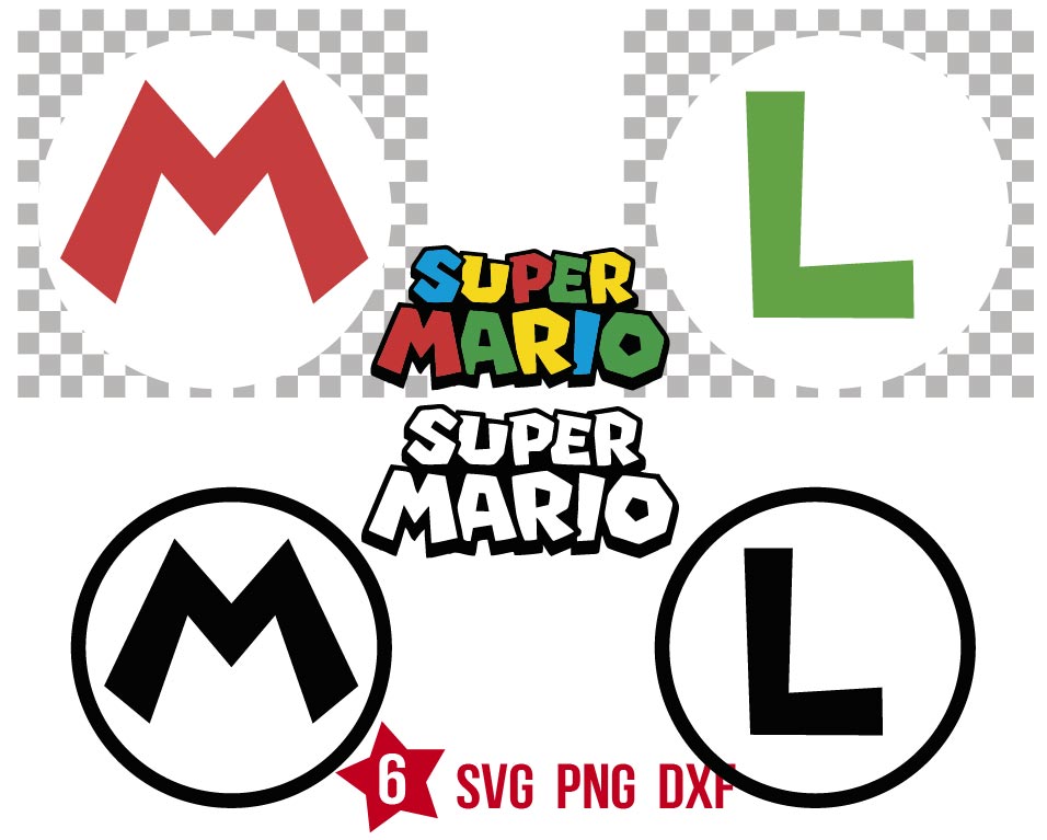 Mario, Luigi, and Princess Peach Logo SVG, Nintendo svg, Mar - Inspire ...