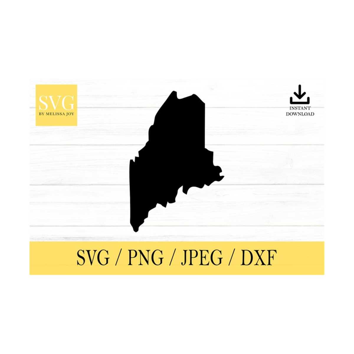 Maine SVG, State svg, United States, Shape, svg, png, dxf, j - Inspire ...