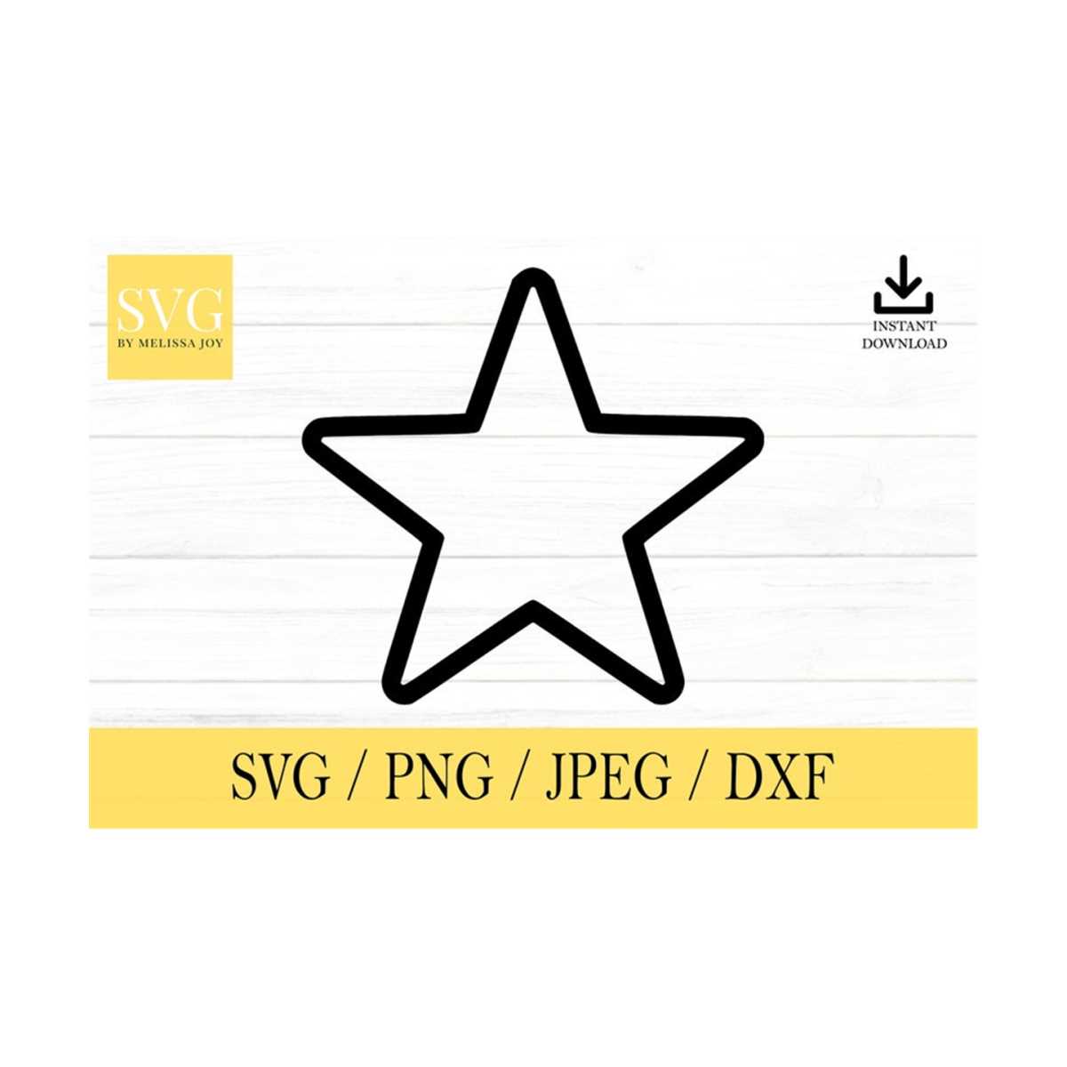 Star Outline svg, shapes SVG, svg, png, dxf, jpeg, Digital D | Inspire ...