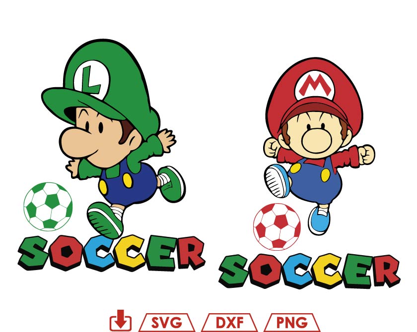 Super Mario Soccer Svg, Mario Birthday Boy SVG PNG, Mario Br - Inspire ...