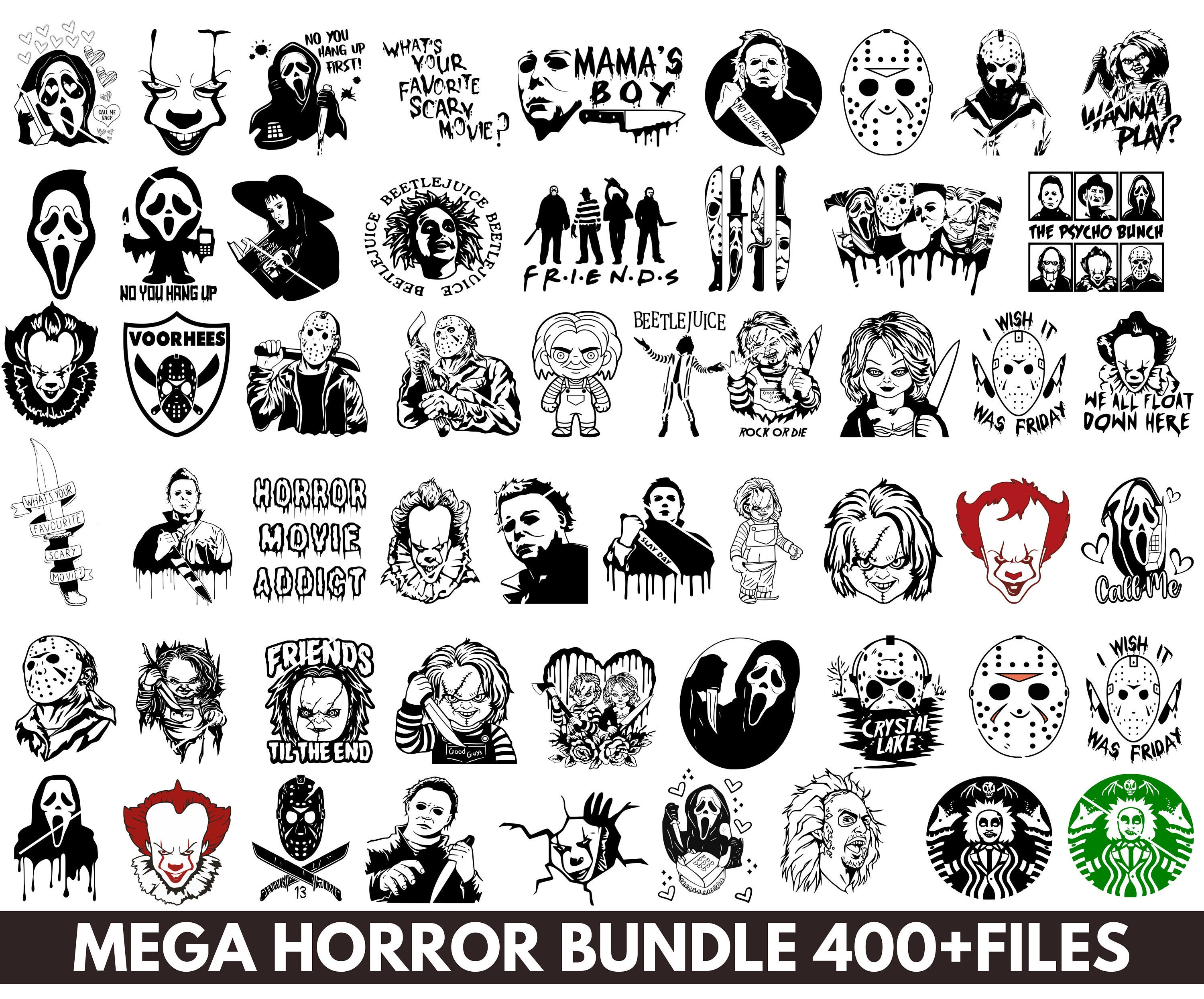 Horror SVG Bundle Halloween Horror SVG Horror Friends svg Ho - Inspire ...