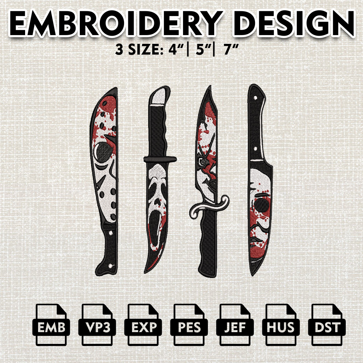 Horror Characters Embroidery Designs, Halloween Machine Embr - Inspire ...