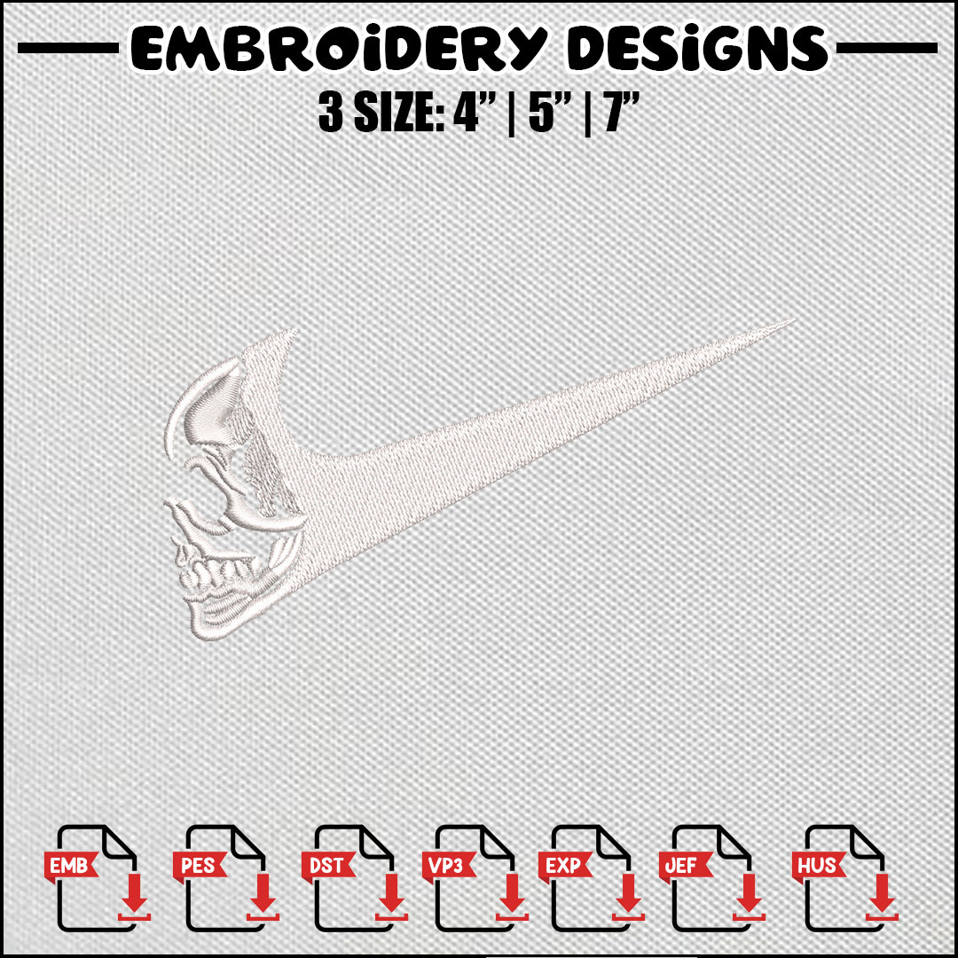 Nike skull embroidery design, Nike embroidery, Nike design, | Inspire ...