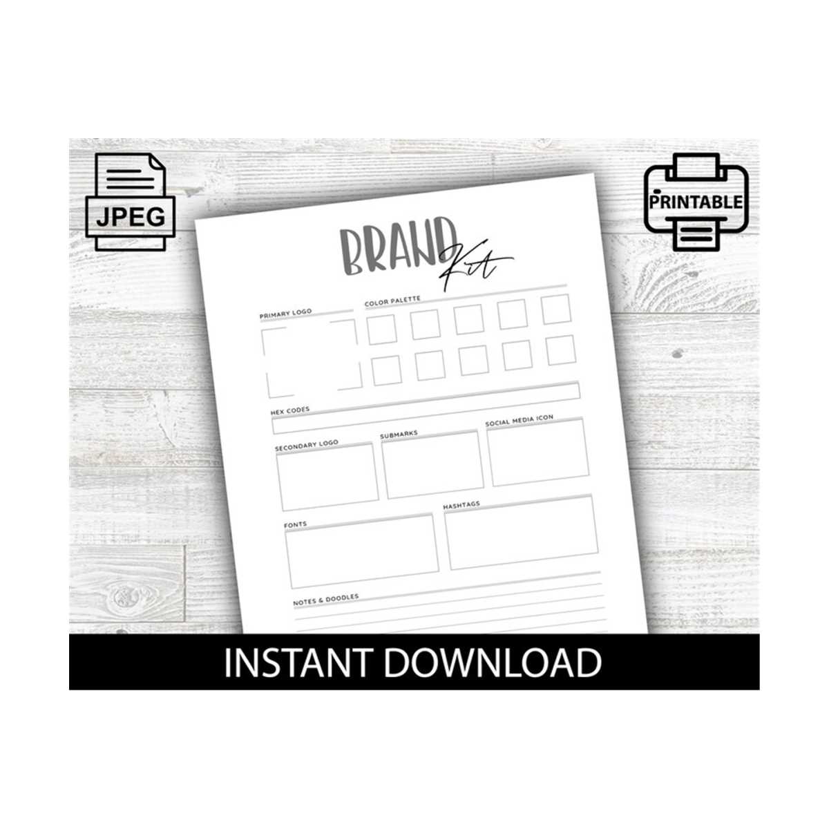 Brand Kit, Tracker, Business Stats, Printable, Growth Planne | Inspire ...