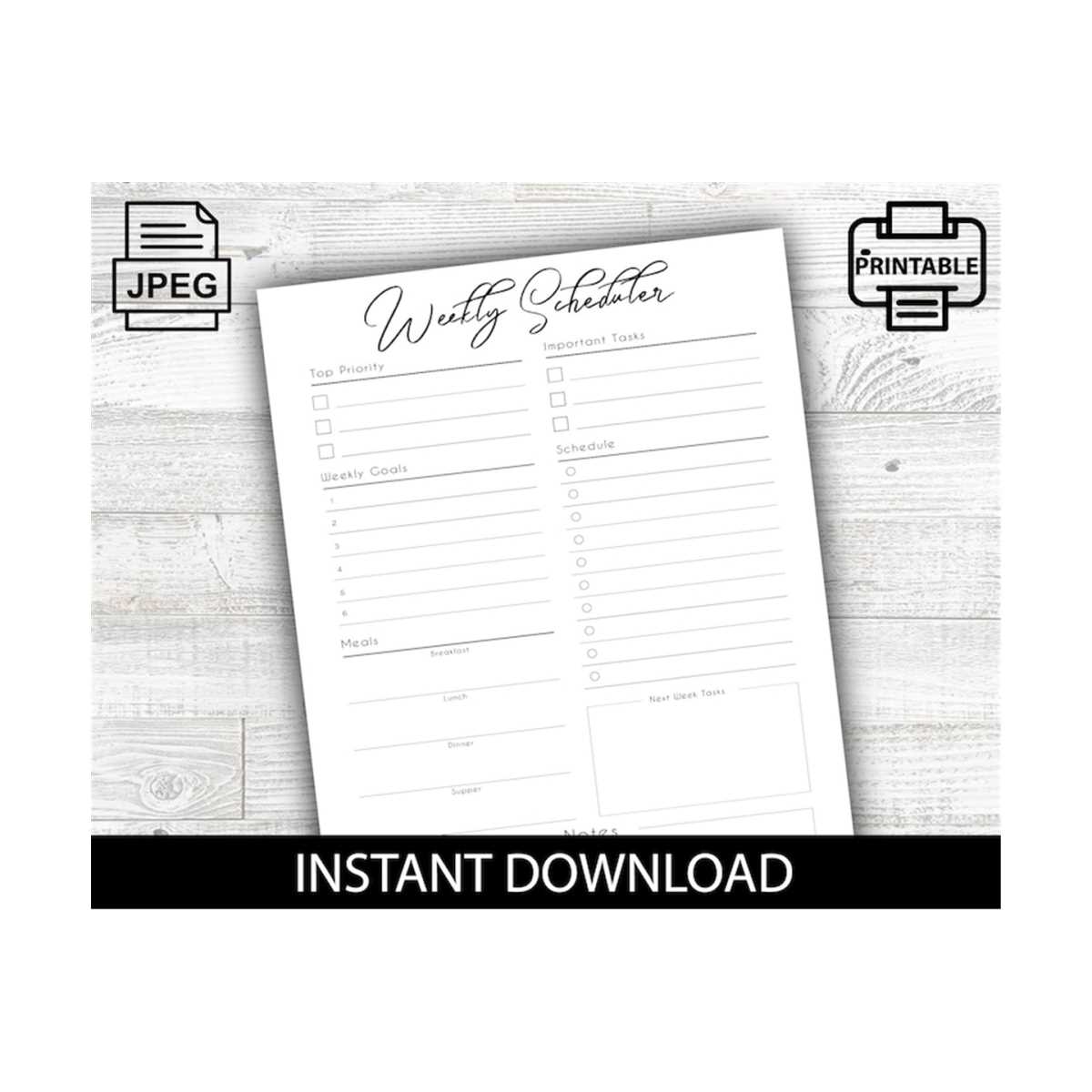 Weekly Planner, Undated Planner, Calendar, Organization, Pla | Inspire ...