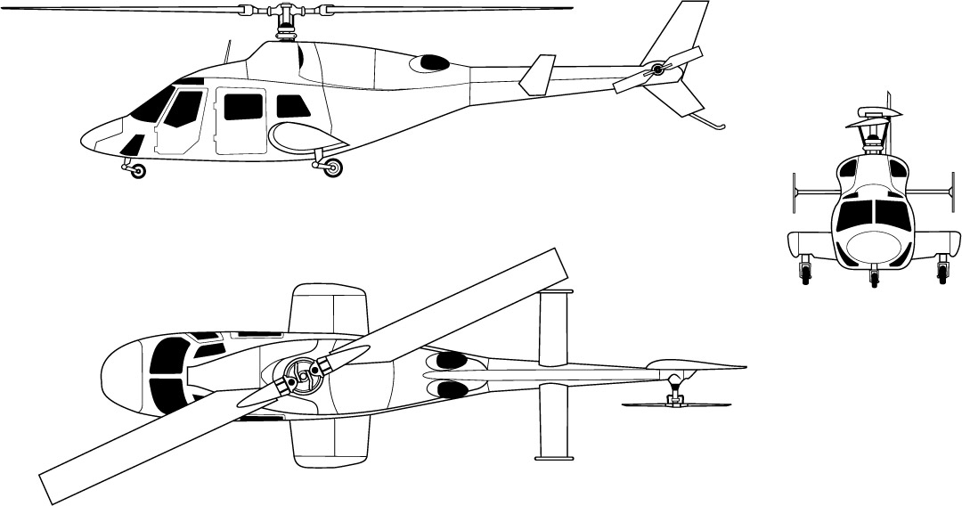 Bell 222 orthographical svg vector outline file for laser en - Inspire ...