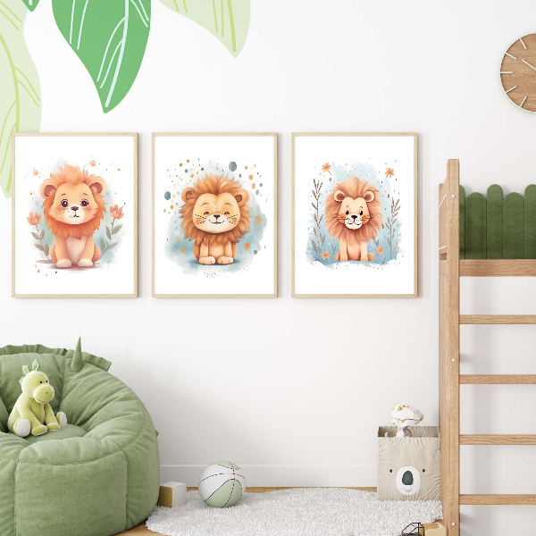 Watercolor Baby Animals Nursery Printable Wall Art Set of 3 - Inspire ...